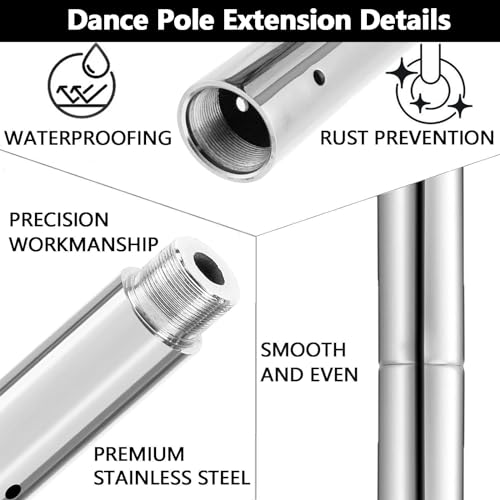 Snapklik.com : 125mm Extension Pole For 45mm Diameter Dance Poles ...