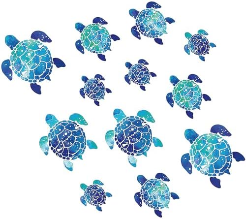 Amazon.com: 24 PCS Sea Turtle Wall Decals Ocean Underwater Turtle Vinyl ...