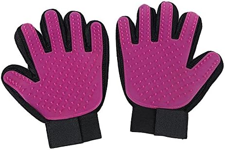 Amazon | HelloGo ペットブラシ手袋グルーミンググローブ マッサージブラシ手袋 トリミング ペット用抜け毛取り 犬用 猫用 お得な左右の2点セット登場！（ピンク ...