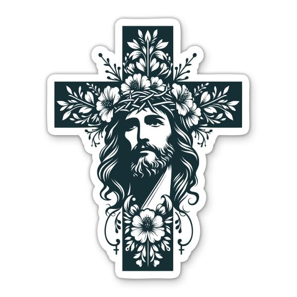 Amazon.com: Jesus Christ Stickers - 2 Pack - Waterproof Vinyl for Car ...