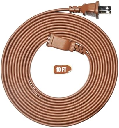 Amazon.com: Jplenty Brown Extension Cord 10FT Flat Extension Cord for ...