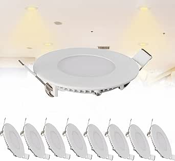 JIONET 1 Pack 3 Inch Ultra-Thin LED Recessed Ceiling Light 4500K ...