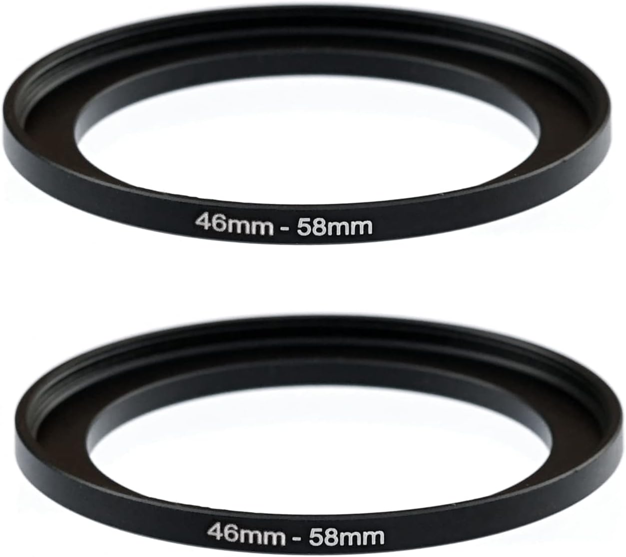 Amazon.com : (2 Pcs) 46-58MM Step Up Ring Adapter, 46mm to 58mm Step Up ...