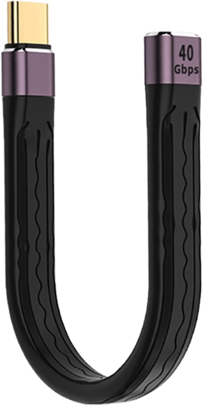 Fasgear Short USB 4 Cable 15cm 100W 40Gbps USB C to USB C Cable with 5K ...