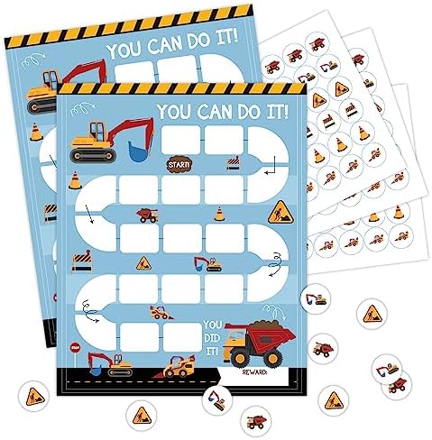 Amazon.com : Reward Charts for Kids, Construction Task Reward Behavior ...