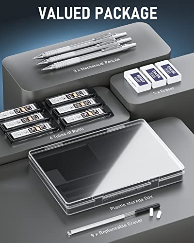 Snapklik.com : Nicpro 0.7 Mm Mechanical Pencils Set