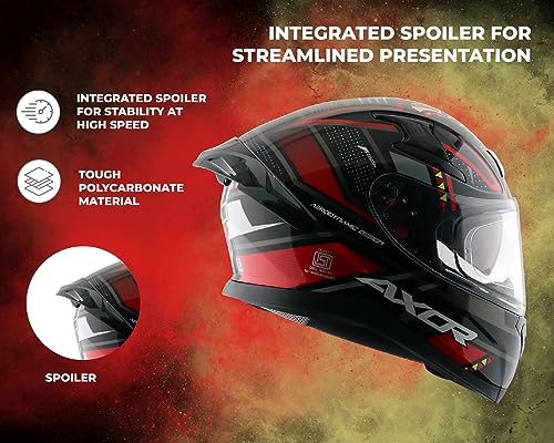Axor Apex Tiki Full Face Helmet Black Red, Size:XL(61-62 cm) - Price ...