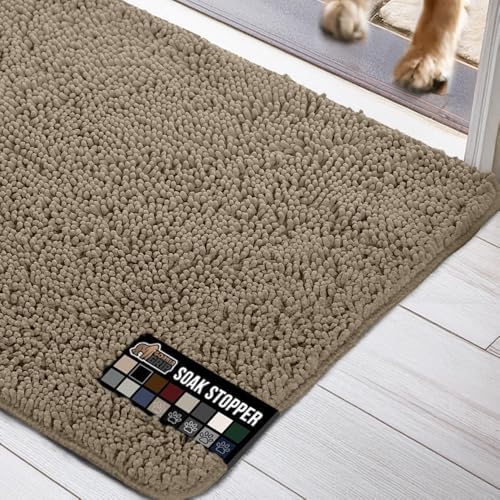 Amazon.com: OLANLY Dog Door Mat for Muddy Paws 47x24, Absorbs Moisture ...