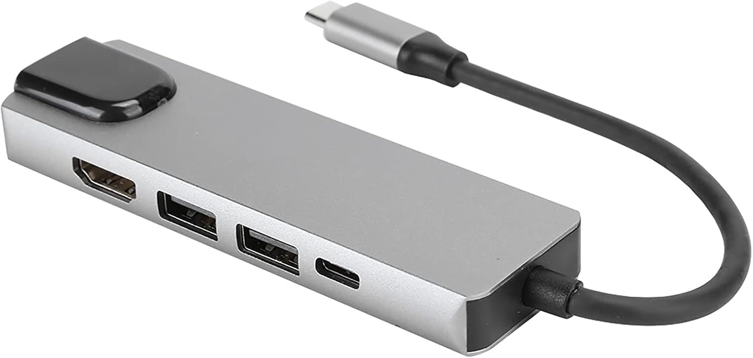 Amazon.com: Type C Hub 5 in 1, 4K HDMI Type C to HDTV Adapter Docking ...