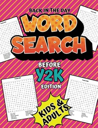Back in the Day Word Search Puzzle: Before Y2K Edition - Nostalgia ...