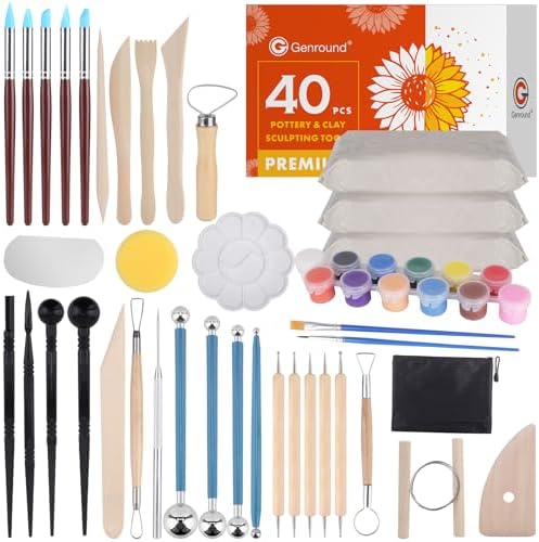 Pott'd™ Home Air Dry Clay Pottery Kit for Beginners. Craft Kit for ...
