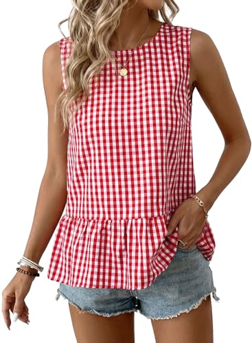 I Tested the Ladies Red Gingham Top: My Honest Style Review and Outfit ...
