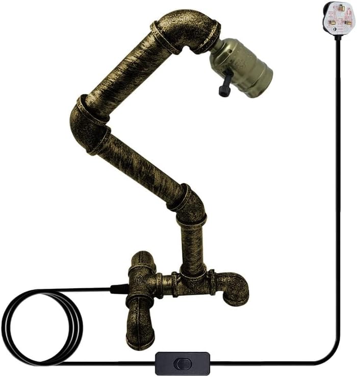Water Pipe Table Lamp - Robot Style Steampunk Retro Industrial Lamp ...