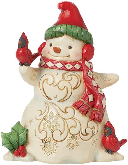 Amazon.com: Enesco Jim Shore Heartwood Creek Snowman with Earmuffs and ...