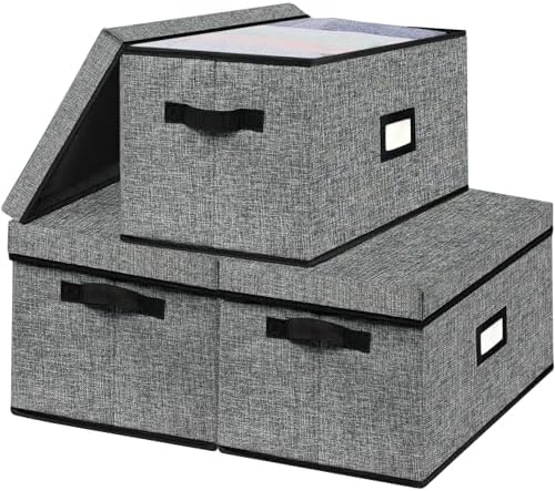 VERONLY 【Upgraded model】 Storage Boxes with Lids, Large Fabric Storage ...