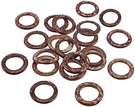 Amazon.com: PandaHall 120pcs Round Wood Linking Rings Wooden Discs ...