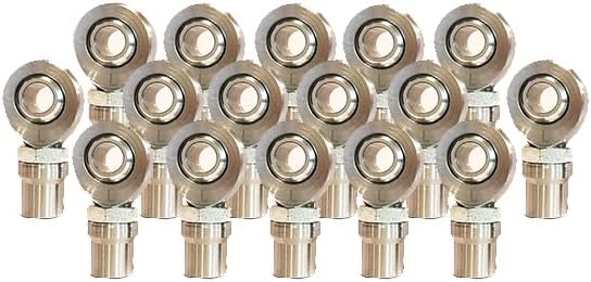 16-Piece Heim Joint Kit – 8 LH & 8 RH 1" Bore x 1.25"-12 Shank with 1. ...