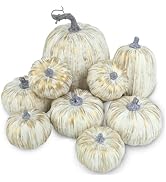 Amazon.com: Ghrdopy 9PCS Fall Pumpkin Decor - Plastic Artificial Fake ...