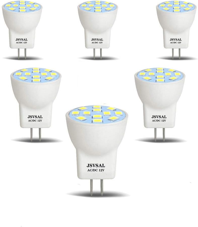 JSVSAL MR8 LED Light Bulbs 3.5W 12V GU4 Bi-pin LED Bulbs Soft White ...