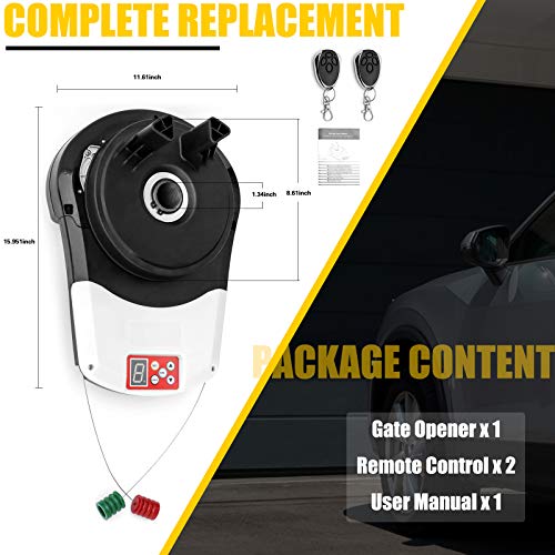 Roll Up Door Opener with Remote Control, 50 Decibel Automatic Rolling ...