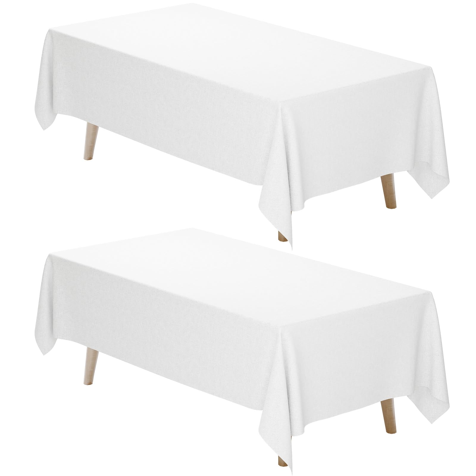Amazon.com: Fixwal White Tablecloth Rectangle 70 x 120 Inch, 2 Pack 6 ...
