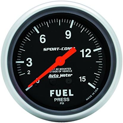 Amazon.com: Auto Meter 3411 Sport-Comp Mechanical Fuel Pressure Gauge ...