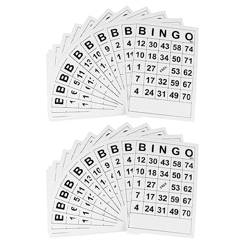 Bingo Game Sheets 120Pcs Easy Read Jumbo Bingo Paper Game Cards Classic ...