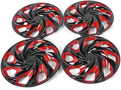 Amazon.com: 15 Inch Wheel Cover Hubcaps, 4Pcs Black and Red Wheel Rims ...