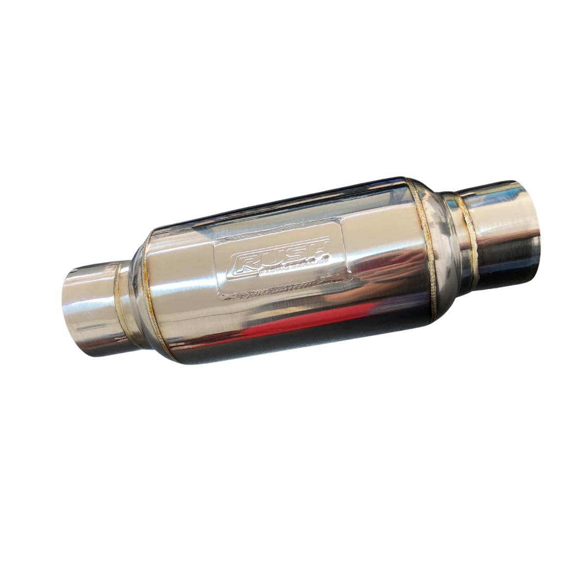 Resonador Deportivo Alto Flujo Rush Racing Exhaust : Amazon.com.mx ...