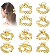 Amazon.com : CWJCYTNSN 16PCS Small Metal Hair Claw Clips, Gold Mini ...