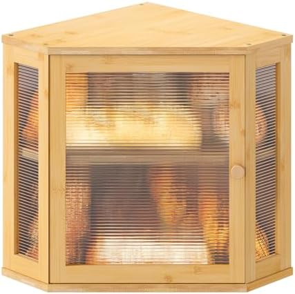 Wieghda Corner Bread box for Kitchen Countertop,Farmhouse Bread Box ...