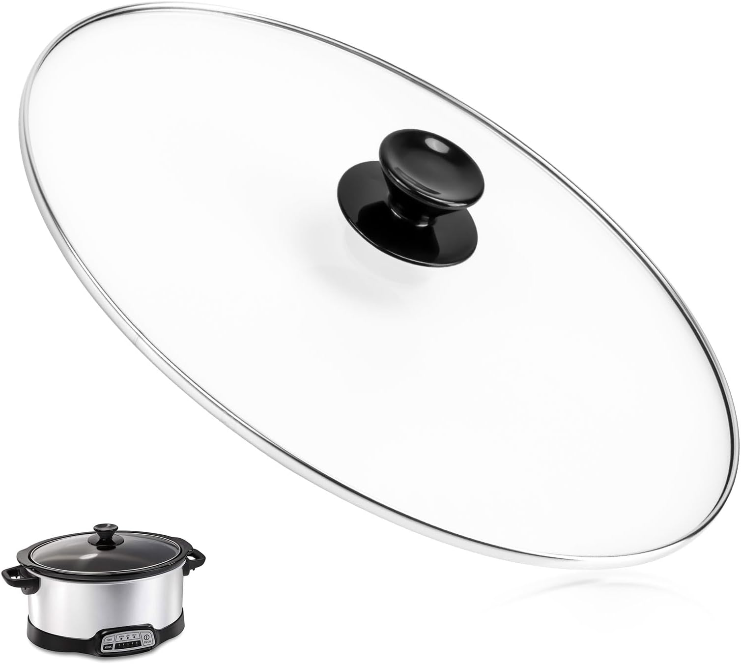 Amazon.com: Oval Glass Lid 7 Quart Fits for Hamilton Beach Slow Cooker ...
