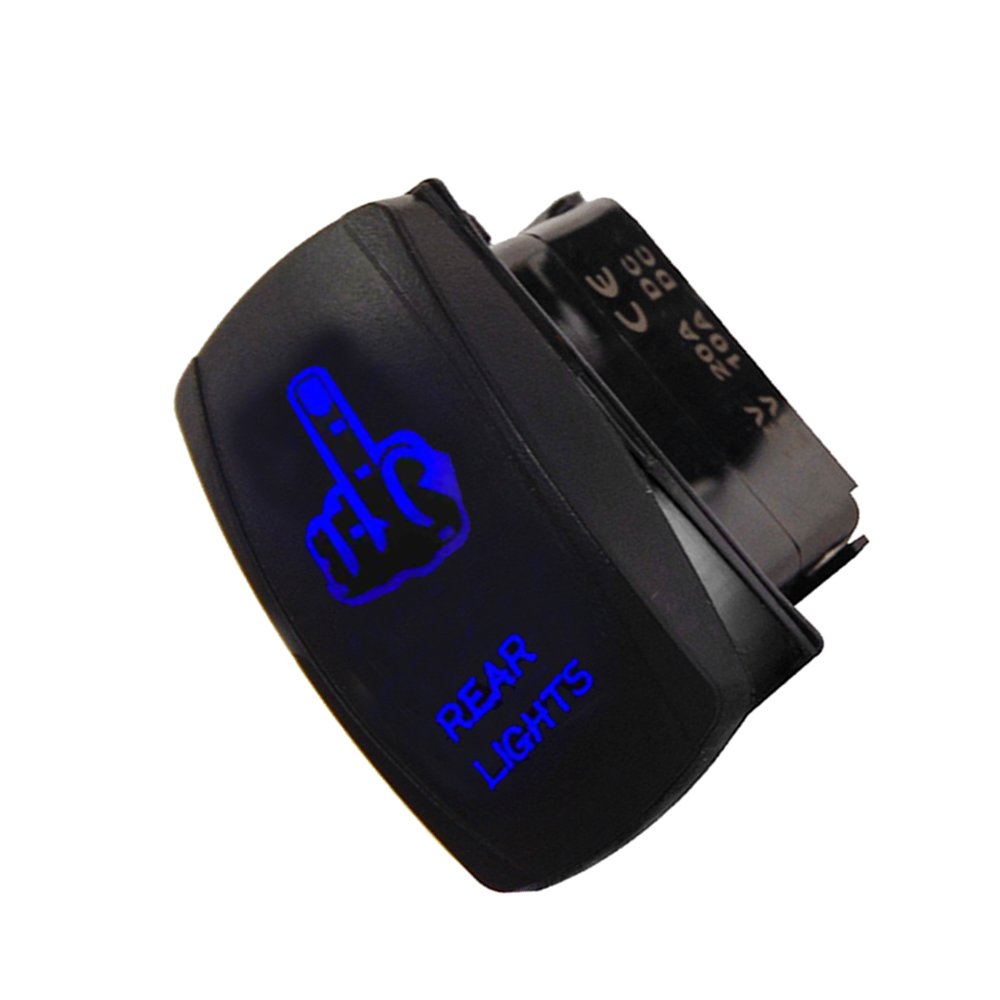Buy ESUPPORT Car 12V 20A Light Button Rocker Toggle Switch Blue LED ...