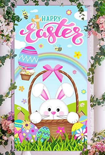 Amazon.com: Happy Easter Door Cover - Easter Party Decoration Spring ...