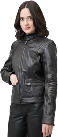 Captain Cory Women's Leather Jacket- Biker Style Casual And Trending ...