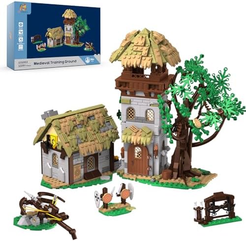 Brihappen Medieval Training Ground Building Blocks Set, Retro Medieval ...
