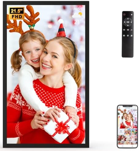 Amazon.com : Large Digital Picture Frame 21.5" Digital Photo Frame ...