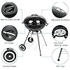 Amazon.com: ROVSUN 18 inch BBQ Charcoal Grill, Outdoor Portable Kettle ...