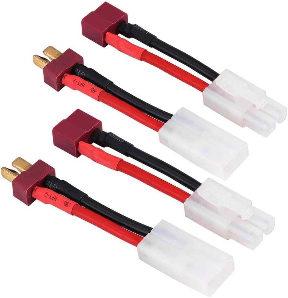 2 Pairs Mini Tamiya Plug Male Female Connector Adapter Lead with 10cm ...