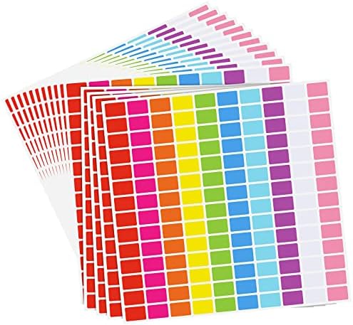 Amazon.com : 2800 Pieces 10 Color Color Coding Labels Rectangle Colored ...