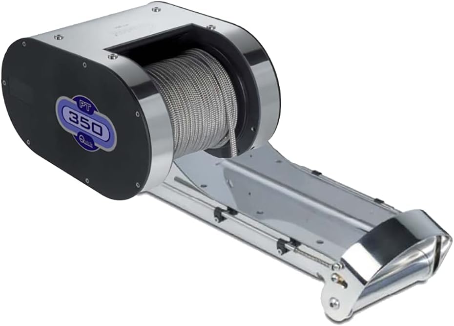 Amazon.com: Quick PTR 350 Pontoon Windlass w/Aluminum Bow-Roller and ...