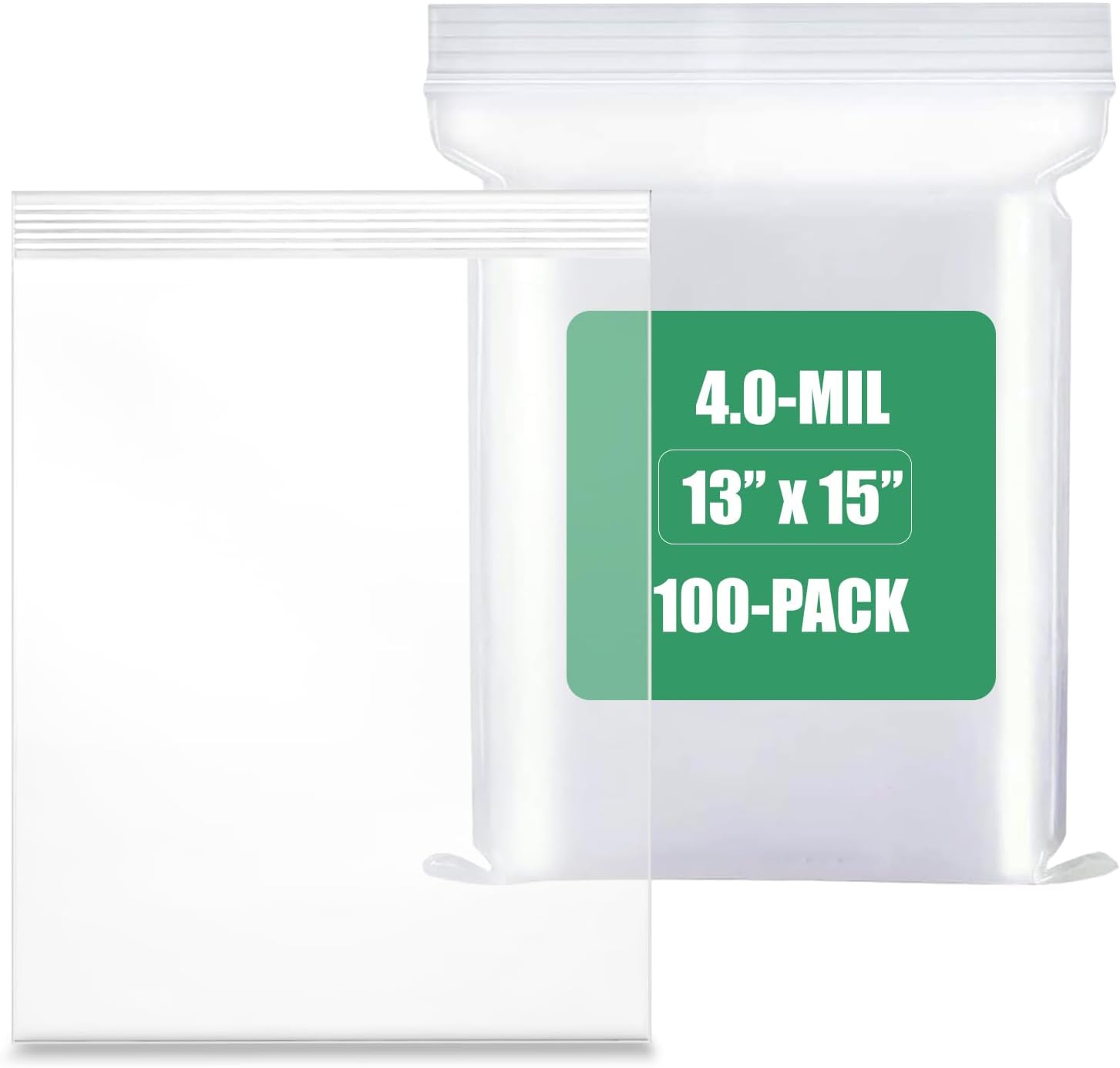 Amazon.com: 100-Count, (13" x 15") - 4 Mil Thickness Clear Zipper ...