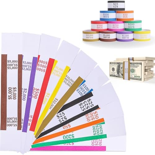 Amazon.com : XKDOUS 500 Pcs Assorted Money Bands for Cash - Self ...