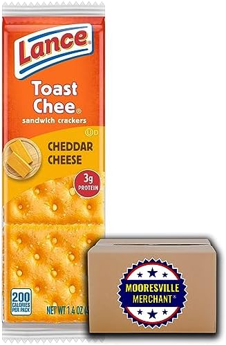 Amazon.com : Lance Toast Chee Cheddar Cheese Sandwich Crackers, 1.4 oz ...