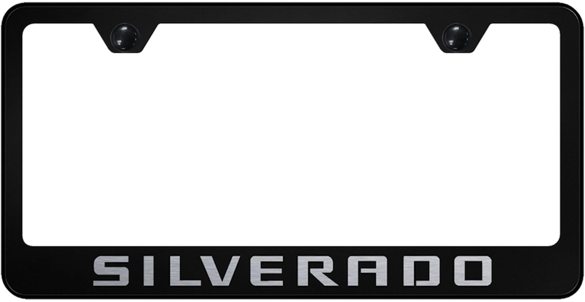 Amazon.com: Chevrolet Silverado Chrome Plated Metal Top Engraved ...