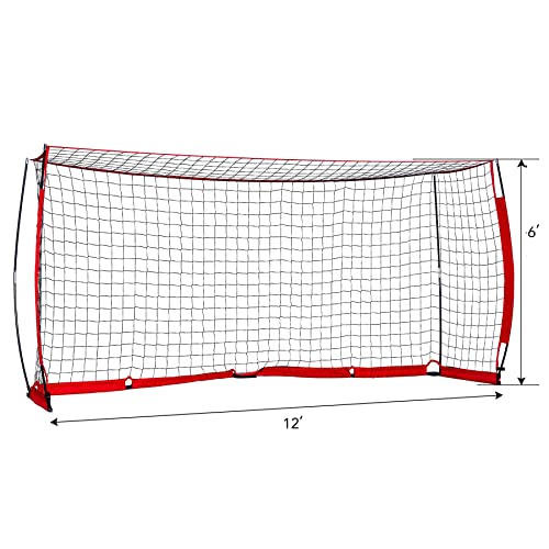 Snapklik.com : ZELUS Portable Soccer Goal Set: 12x6 Ft Soccer Goal For ...