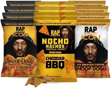 Amazon.com: Rap Snacks Cheddar BBQ Chips and Puffs Variety - Pack of 12 ...