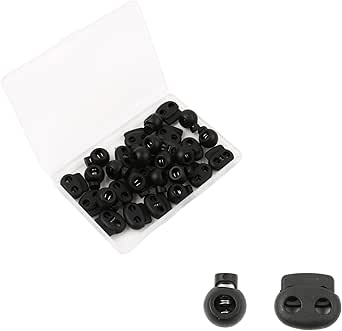 Amazon.com: LIGHUFEIC 30 Pcs Plastic Cord Locks Spring Stopper Toggle ...