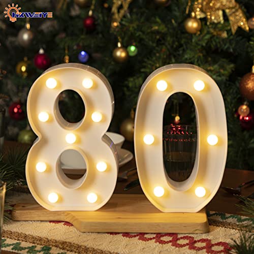 Snapklik.com : HXWEIYE Light Up Numbers-8, LED Marquee Number Lights ...
