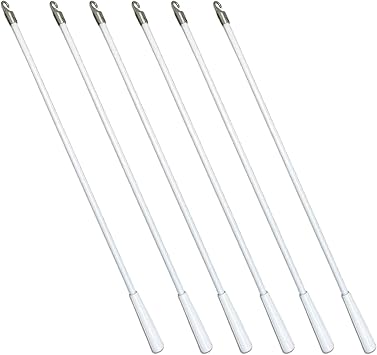 INCAUCA Blind Rods with Metal Hook, 30cm White Fiberglass Rod Tilt Rod ...